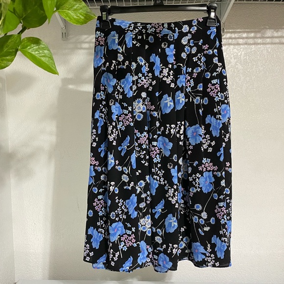 Talbots | Skirts | Talbots Pleated Floral Midi Skirt | Poshmark